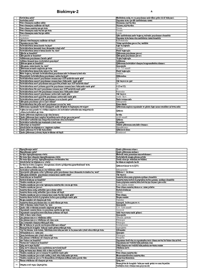 16.biokimya - 2 - Az LD | PDF