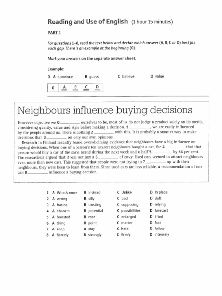 Oxf Fce Test 3 1 Pdf