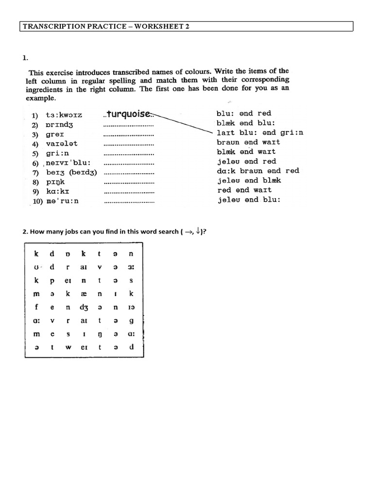 Transcription_Practice_Handout_2 (2) | PDF