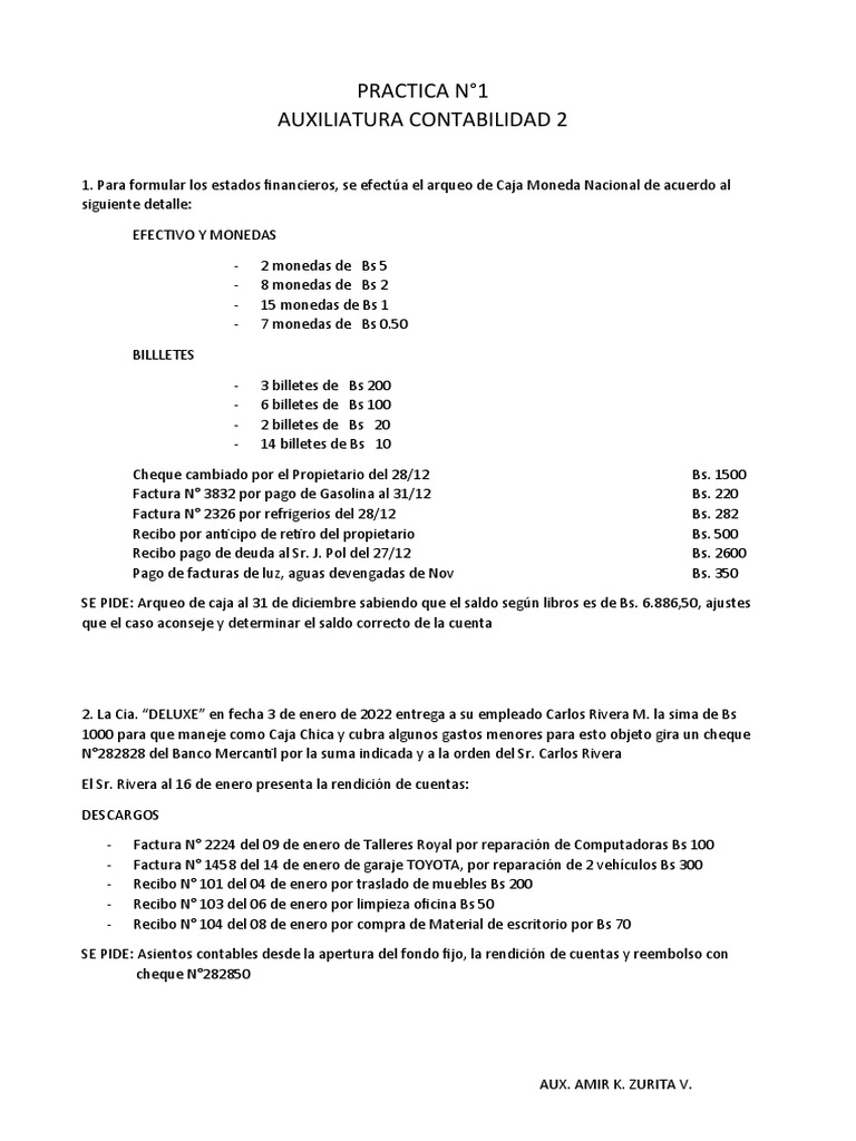PRACTICA N1 Conta 2 | PDF