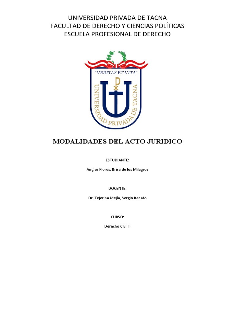 Modalidades Del Acto Juridico Civil Ii | PDF | Justicia | Crimen y violencia