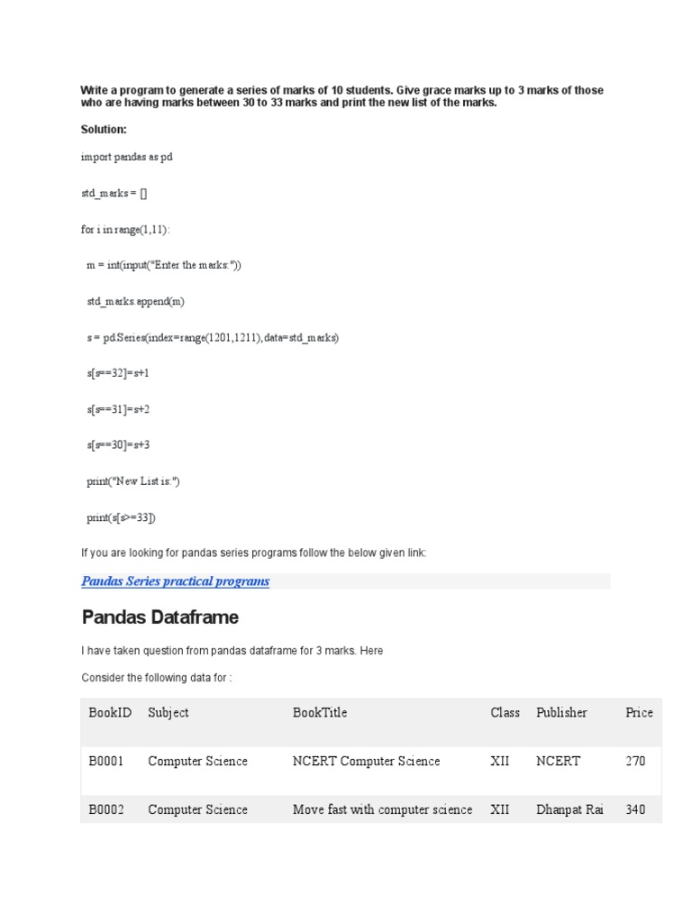 Mock Practicals Pdf