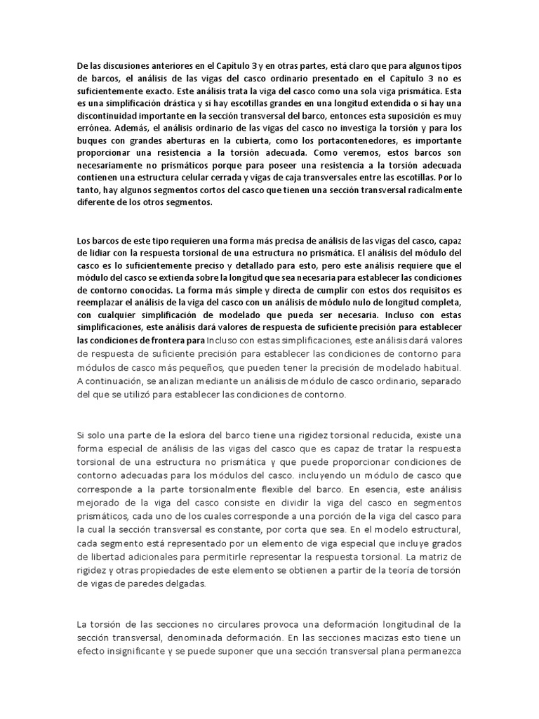 Resumen Hughes Alabeo | PDF | Viga (Estructura) | Esfuerzo cortante