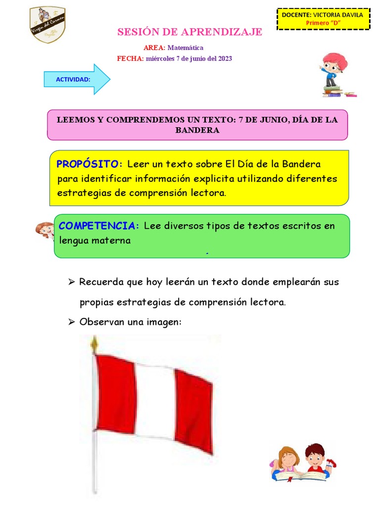 PL Día de La Bandera | PDF | Comprensión lectora | Ciencia cognitiva