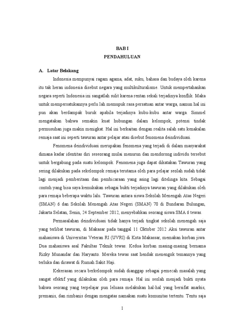 Fenomena Deindividuasi | PDF