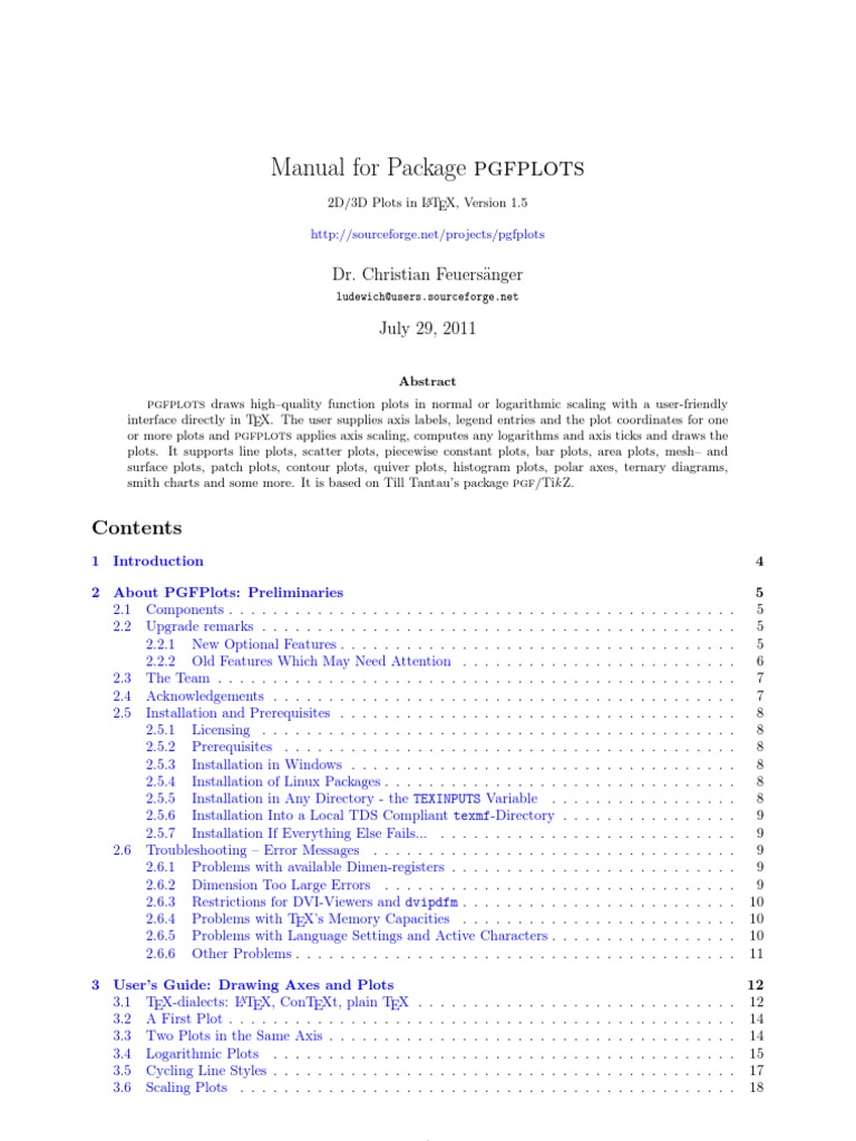 Pgfplots | PDF | Computing | Software