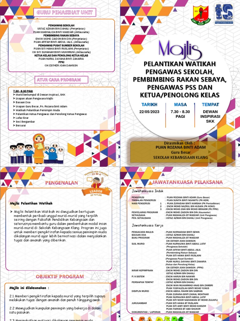 Buku Program Watikah Pelantikan | PDF Buku Program Watikah Pelantikan | PDF