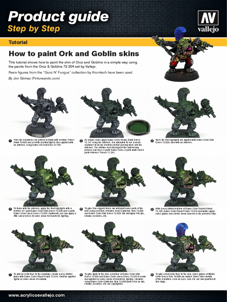 Vallejo Stepbystep How To Paint Ork and Goblin Skins EN | PDF ...