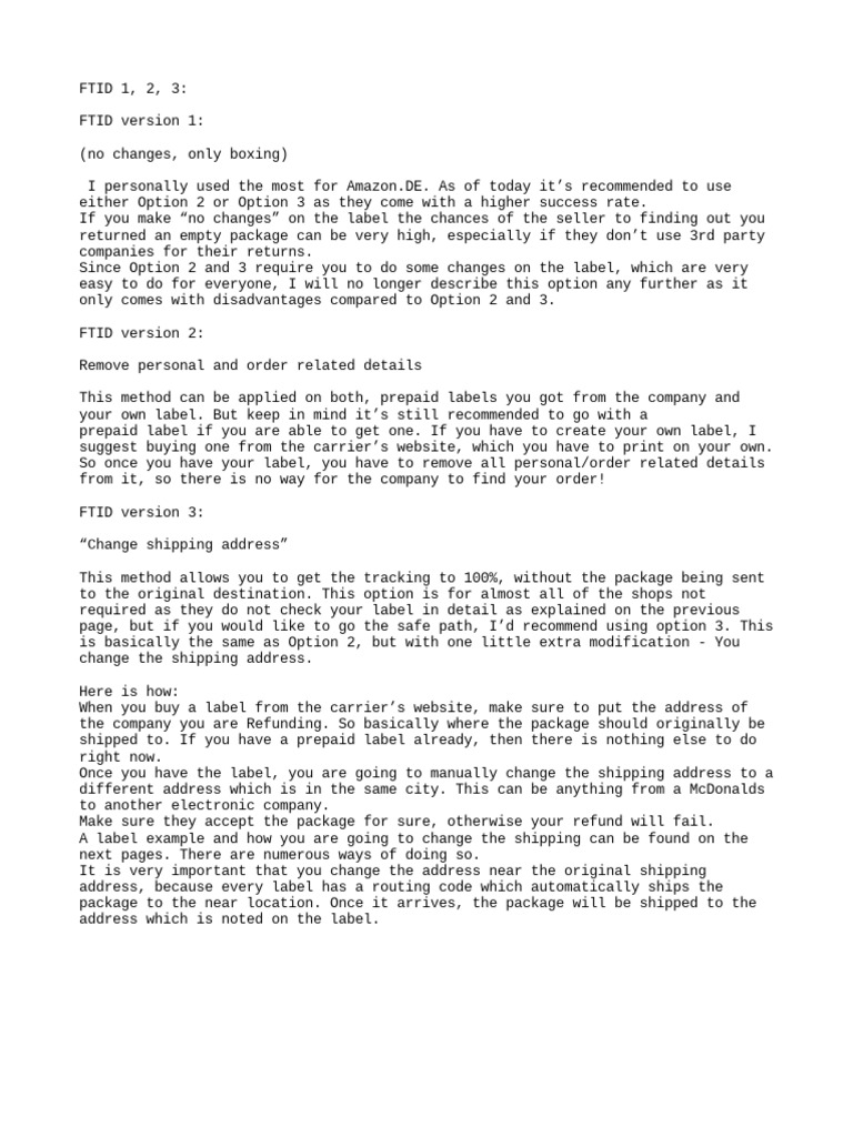 Basic FTID Versions | PDF | Computing