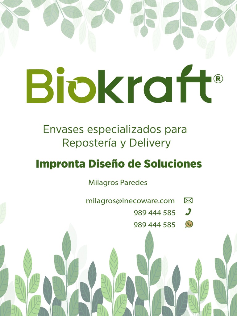 Catálogo Biokraft Milagros Inecoware | PDF | Procesos industriales