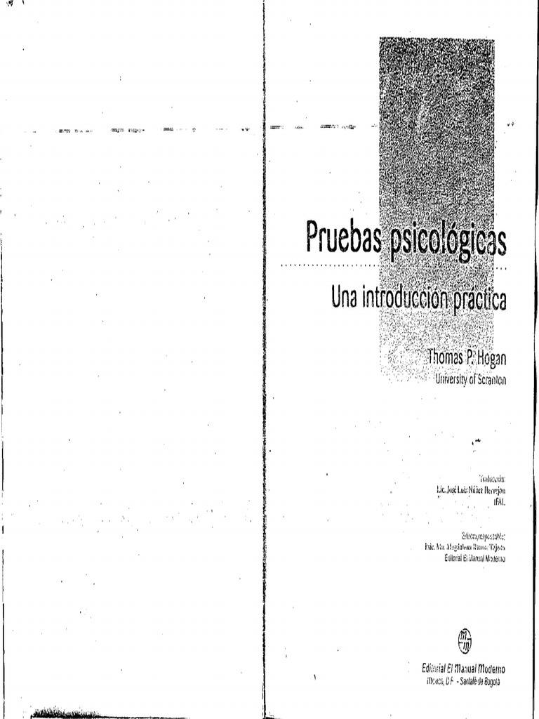 Hogan - Pruebas Psicologicas. Una Introduccion Practica - Capitulos 4 | PDF