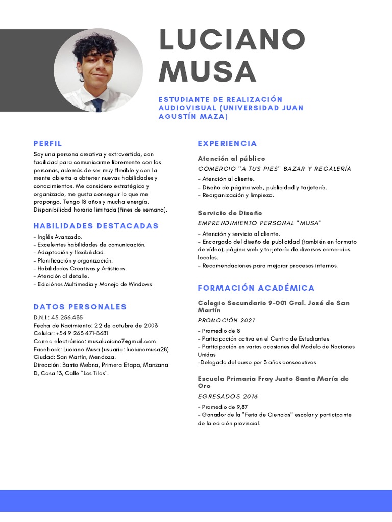 MUSA, Luciano Curriculum Vitae | PDF