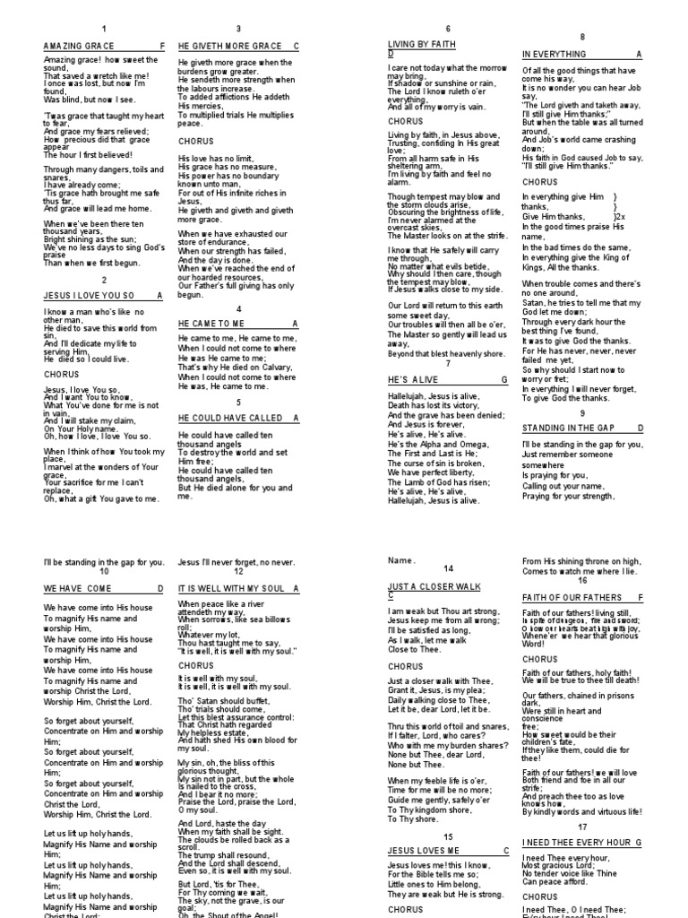 Songs That Live - Third Exodus Assembly | PDF | Jesus | Glory (Religion)