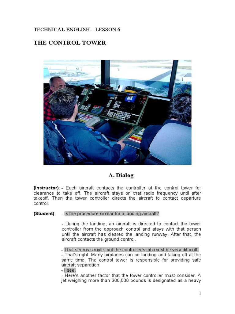 Control Tower Minimum Operations Pdf