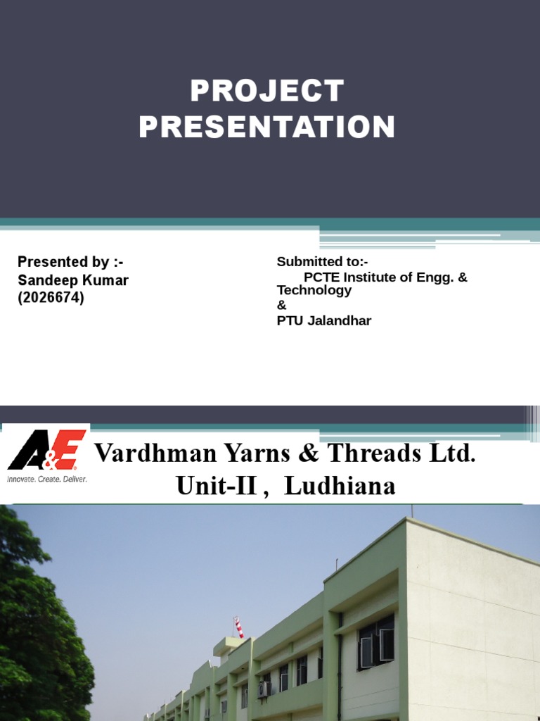 Industrial Training Presentation Report by Sandeep Kumar PTU | PDF