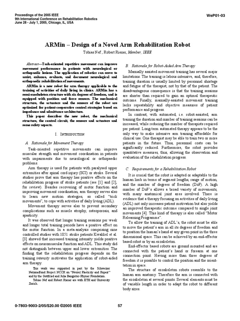 Icorr 2005 1501051 | PDF | Robot | Robotics