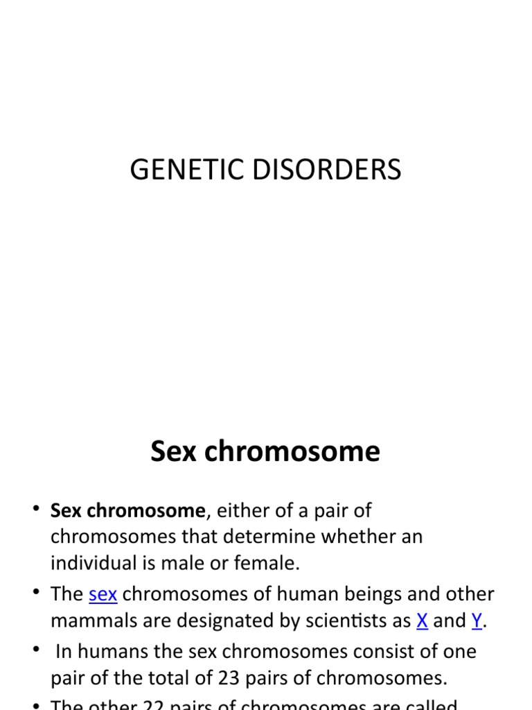 7 Genetic Disorders Pdf Genetic Disorder Sex
