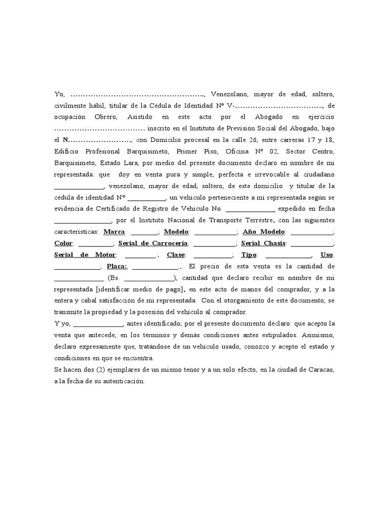 Modelo Venta de Vehiculo | PDF