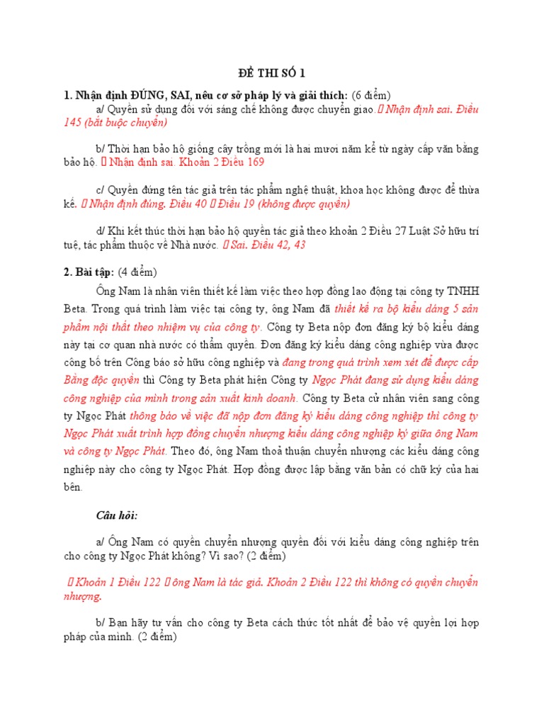 Đề thi SHTT | PDF