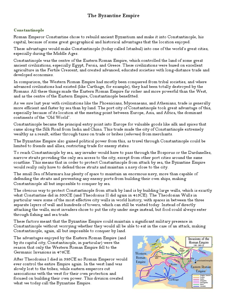 The Byzantine Empire Worksheet | PDF