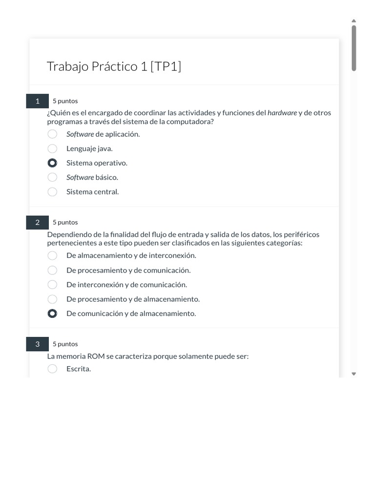 Trabajo Práctico 1 (Tp1) Recursos Informaticos 100% | PDF