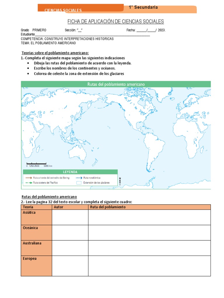 Poblamiento Americano | PDF | Américas