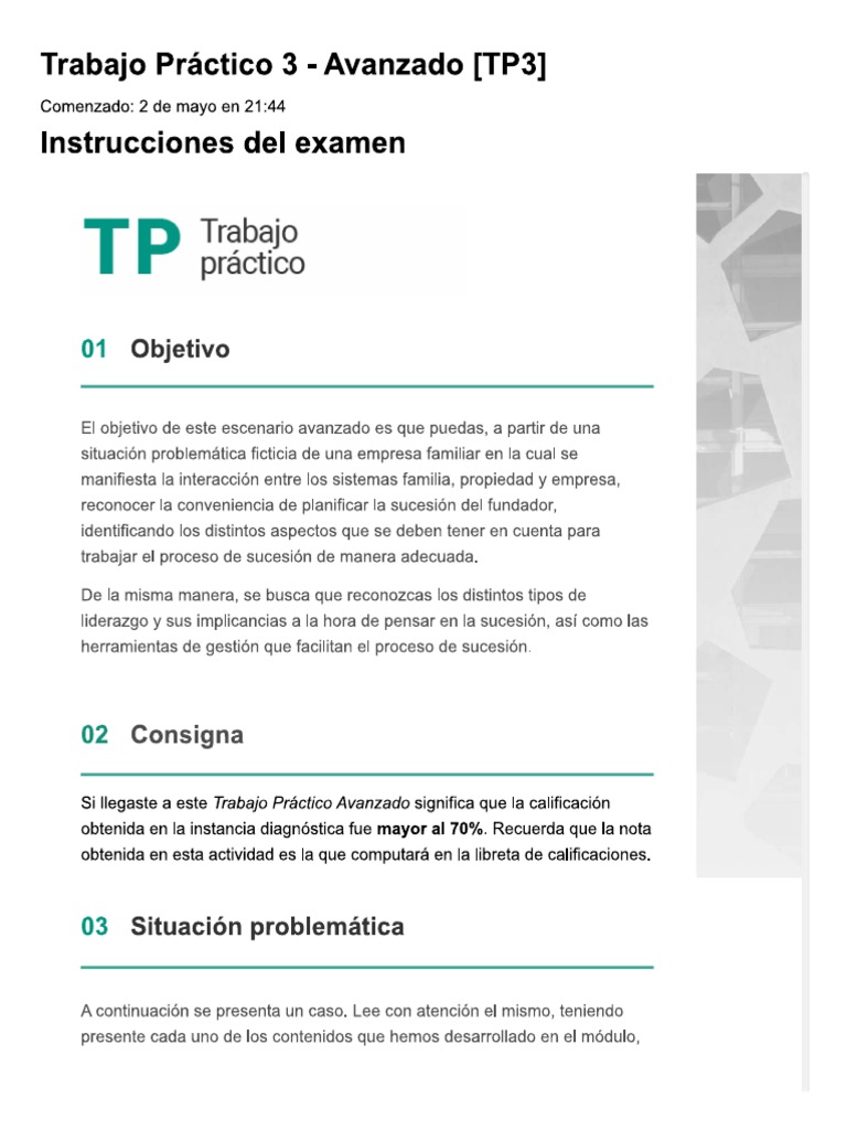 Tp3 Avanzado 100% Emp Familiares | PDF
