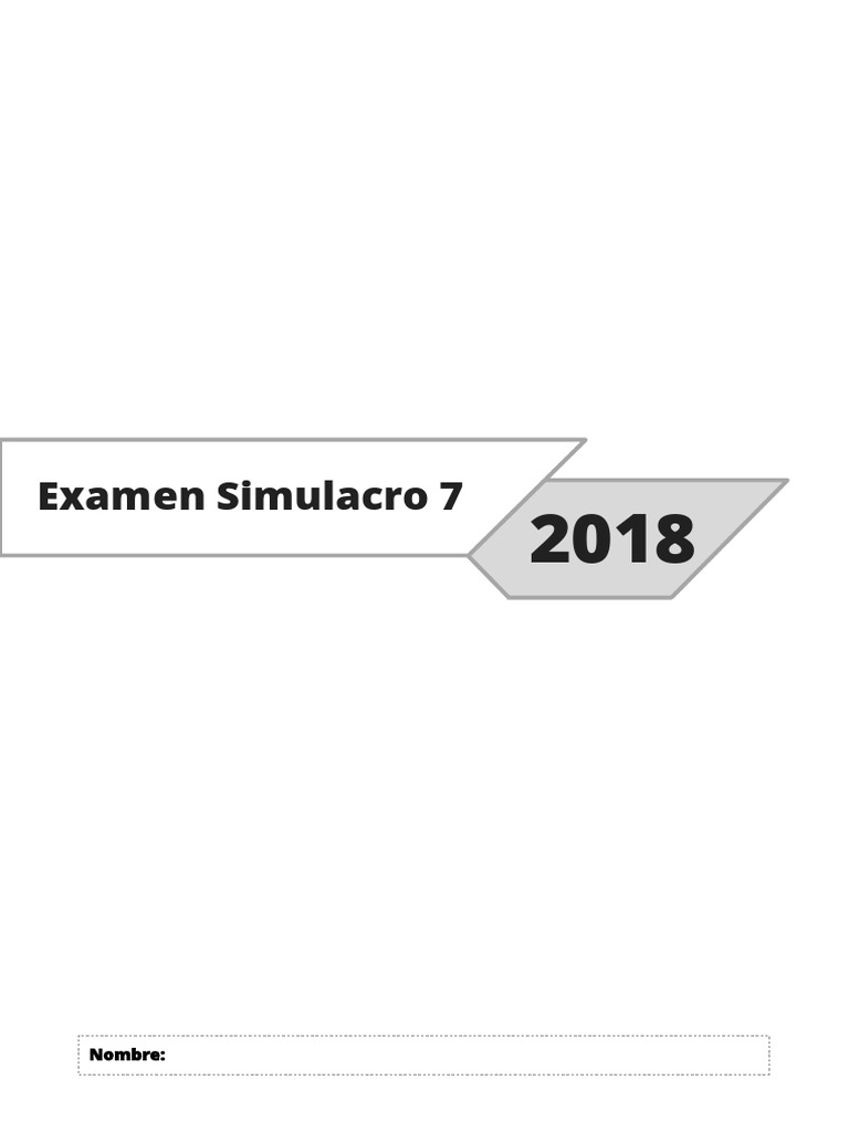 Examen Simulacro 7 Ingenierias | PDF