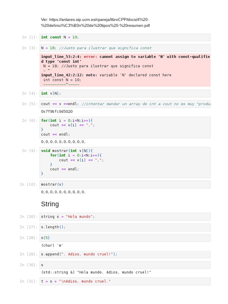 Tipos Arrays Strings | PDF | Programación de computadoras | Informática Tipos Arrays Strings | PDF | Programación de computadoras | Informática