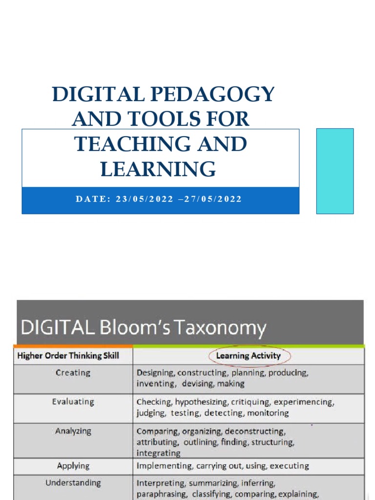 Digital Pedagogy Tools for Education | PDF