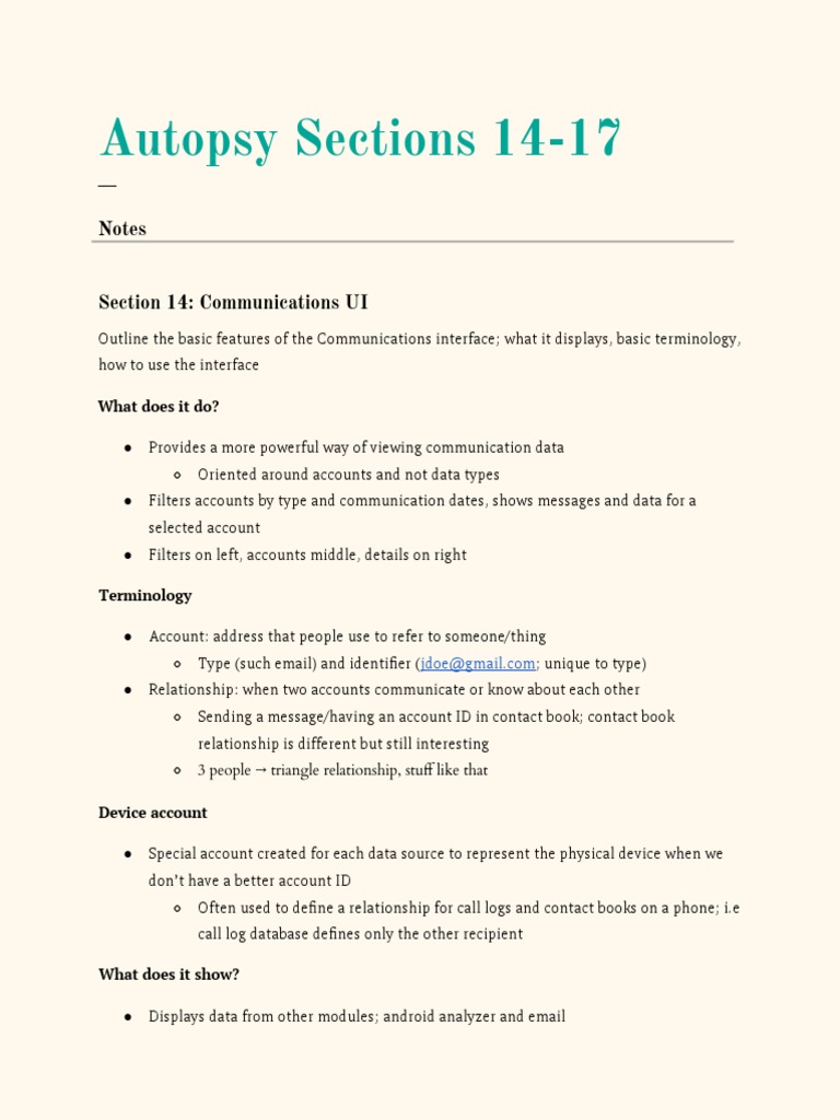 Autopsy Sections 14-17 | PDF | Tag (Metadata) | Computer File