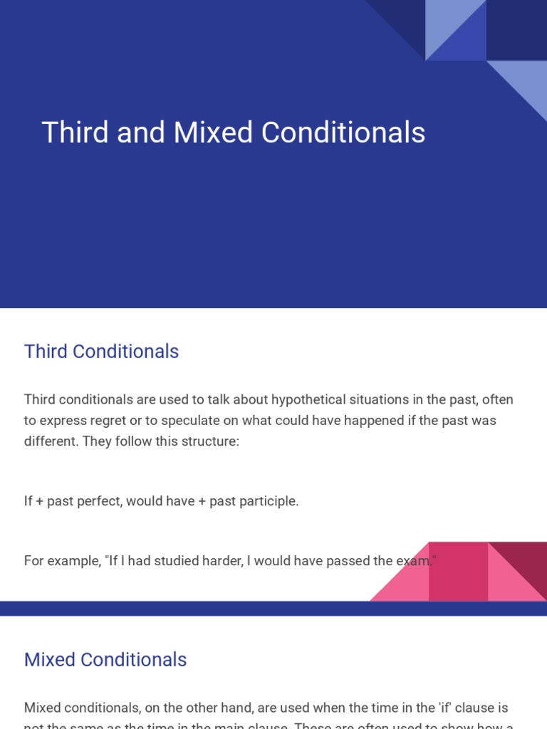 Third and Mixed Conditionals | PDF
