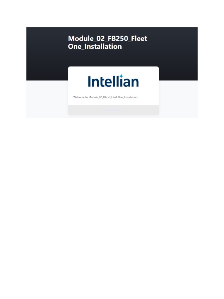 FB250 Fleet One Installation | PDF