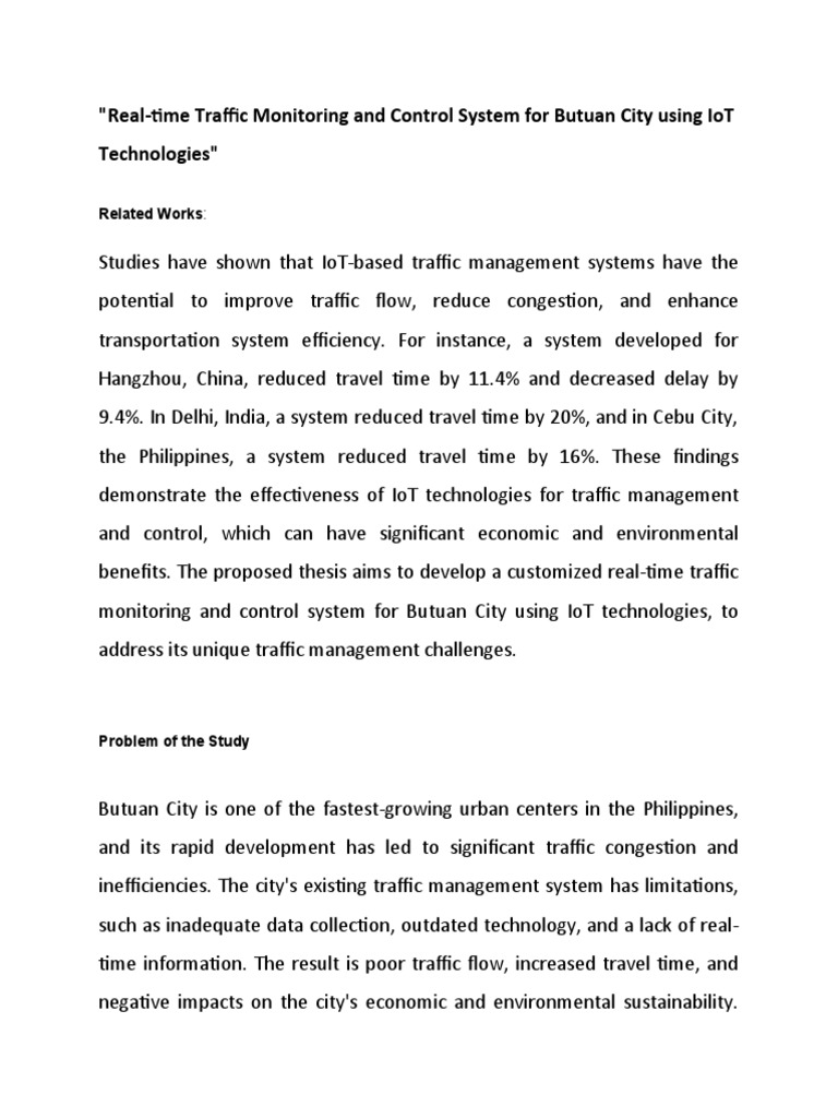 IoT-Based Traffic System for Butuan City | PDF