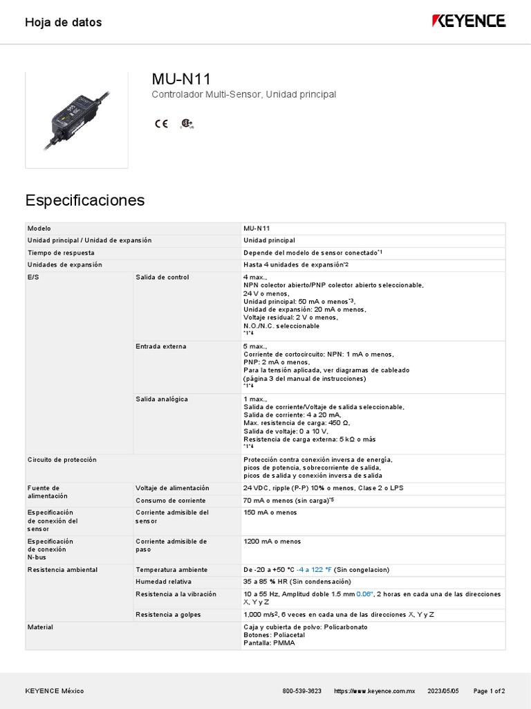 MU N11 Datasheet | PDF | voltaje | Electromagnetismo