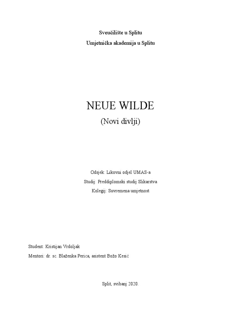 Neue Wilde | PDF