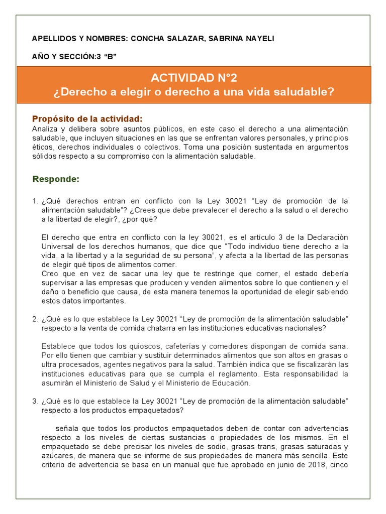 Ficha de Trabajo - EDA2 - Act2 | Descargar gratis PDF | Obesidad ...