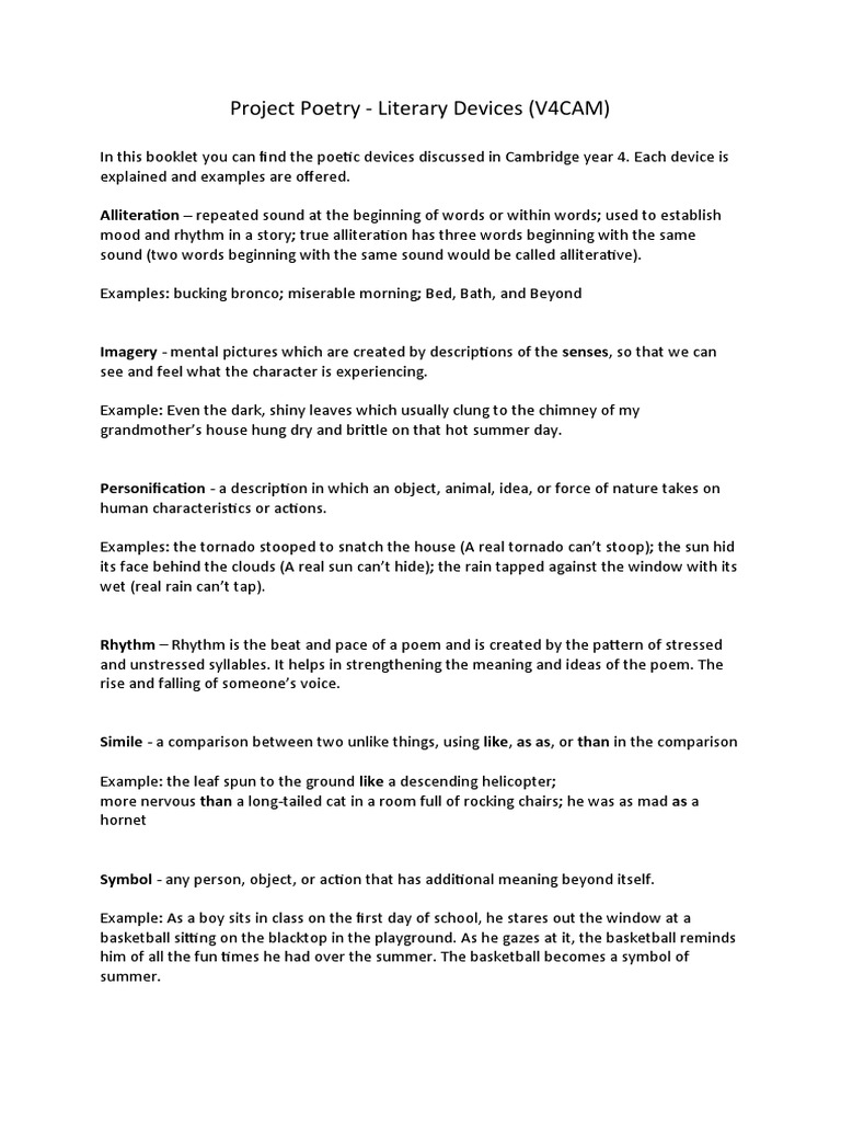 Poetic devices | PDF