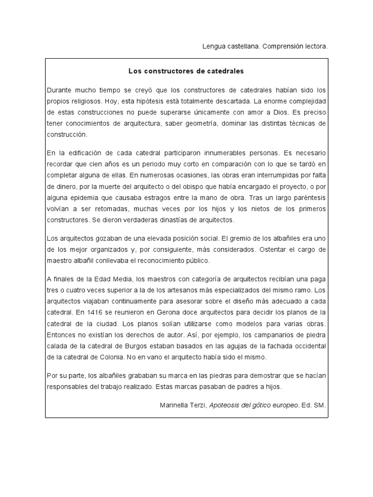 Los Constructores de Catedrales | PDF