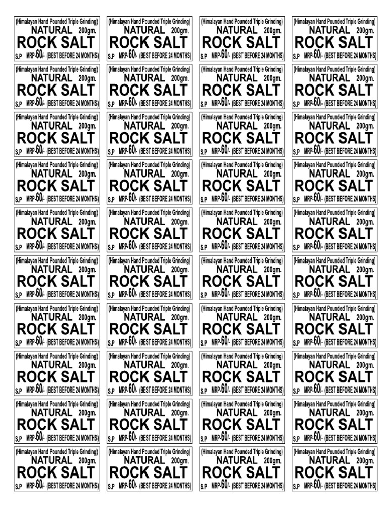 Rock Salt | PDF
