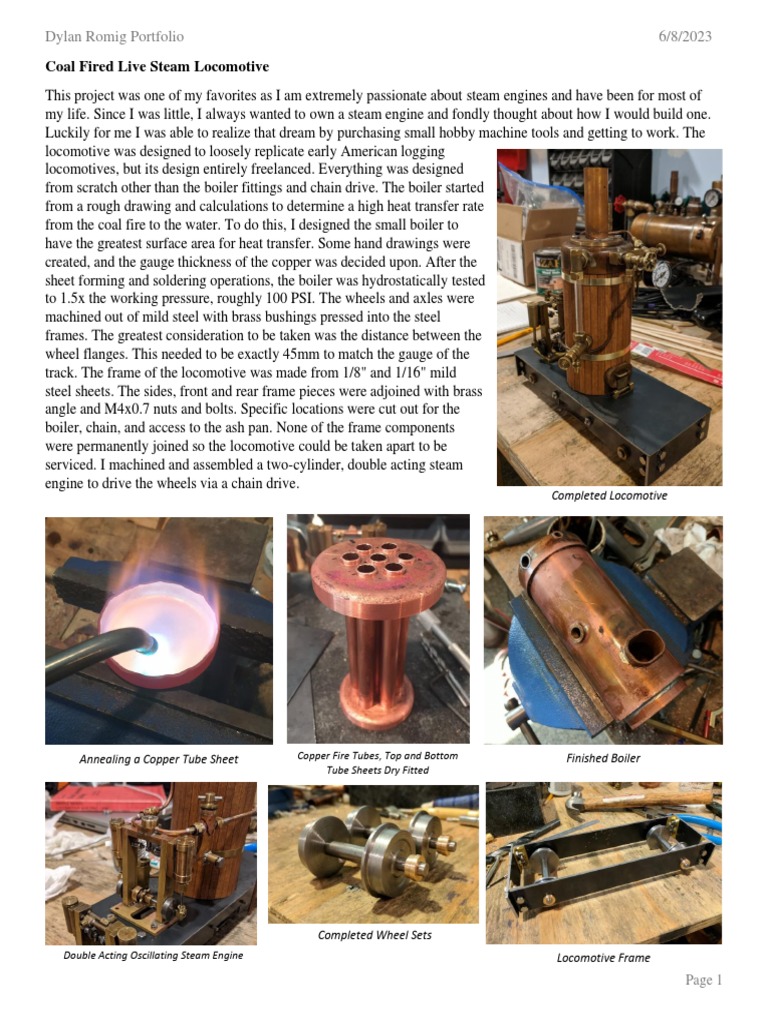 Dylan Romig's Steam Engine Projects | PDF | Steam Locomotive ...