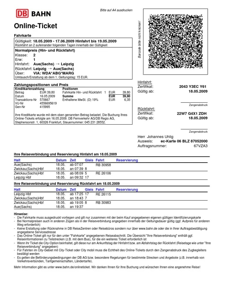 DB Ticket Muster 1007 | PDF
