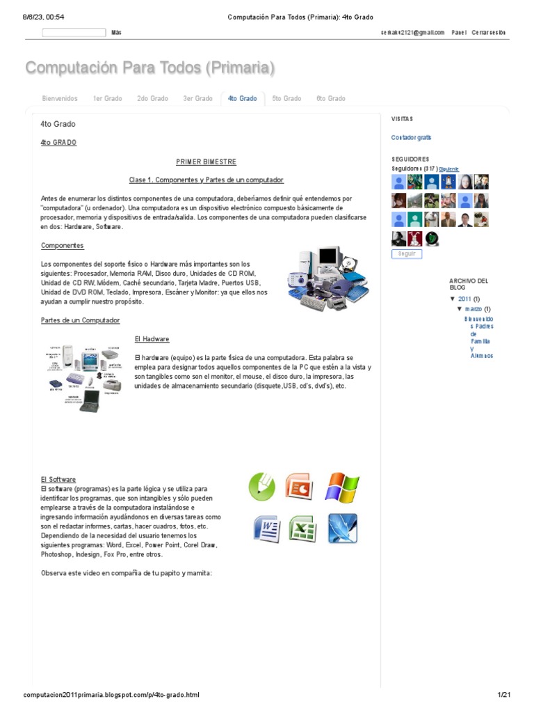Computación Para Todos (Primaria)_ 4to Grado | PDF | Red mundial ...
