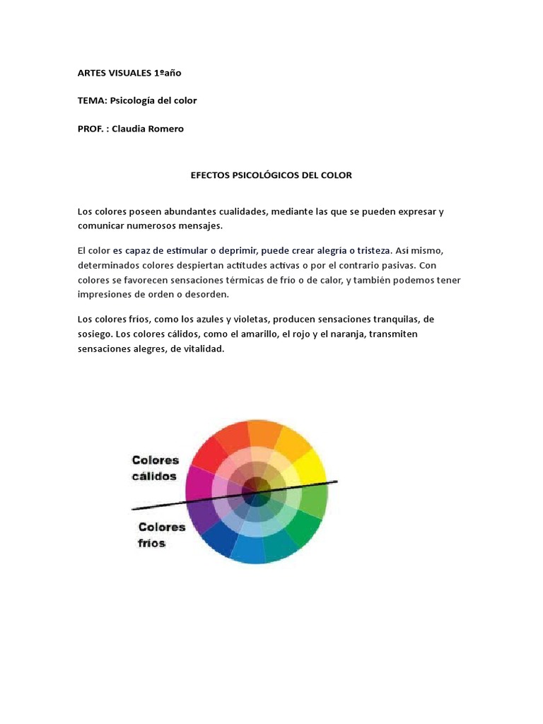 EFECTOS PSICOLÓGICOS DEL COLOR - Ebima | PDF