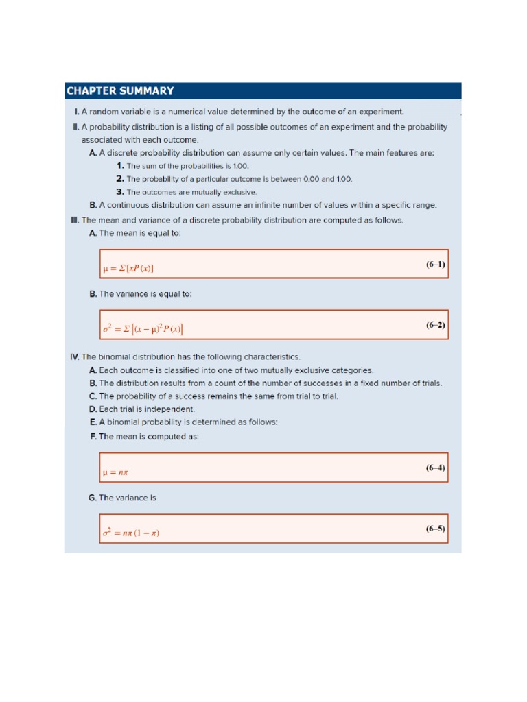 Chapter 6 Summary | PDF