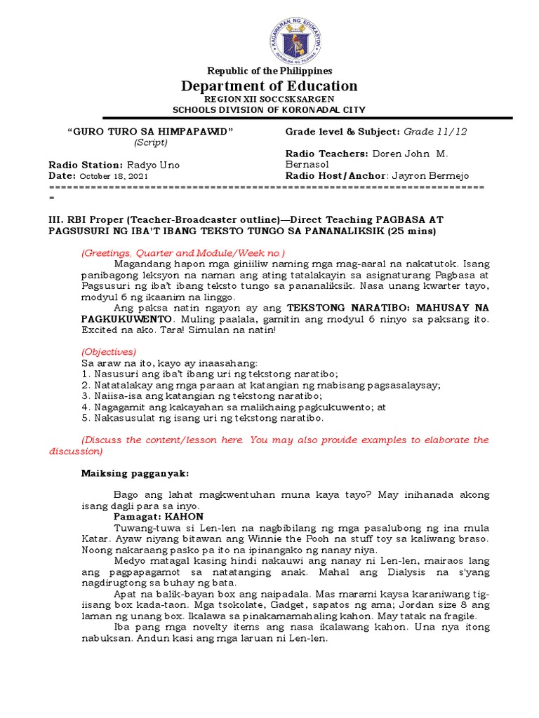 Pagbasa Module 4 (Revised) | PDF