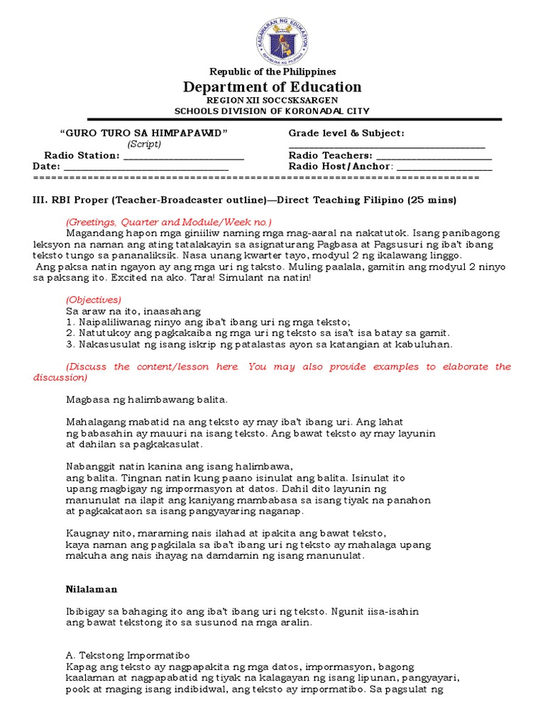 Pagbasa Module 2 | PDF