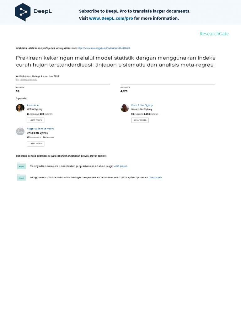 Model Prediksi Kekeringan Terbaik | PDF | Sains & Matematika