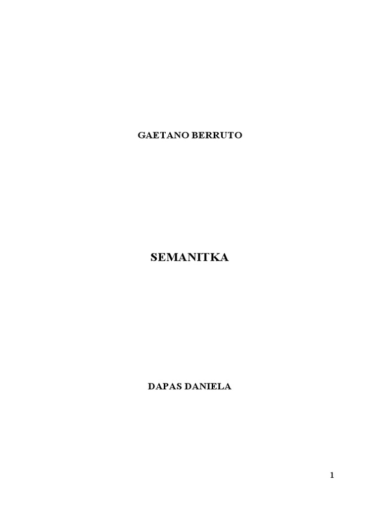 Semantika | PDF