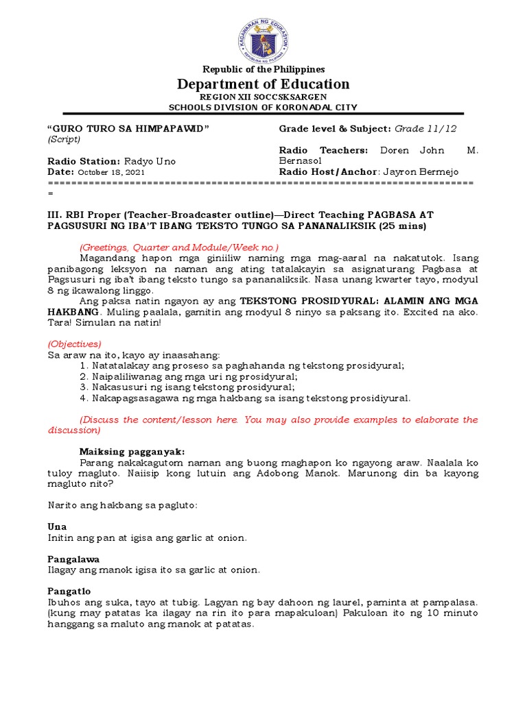 Pagbasa Module 8 | PDF